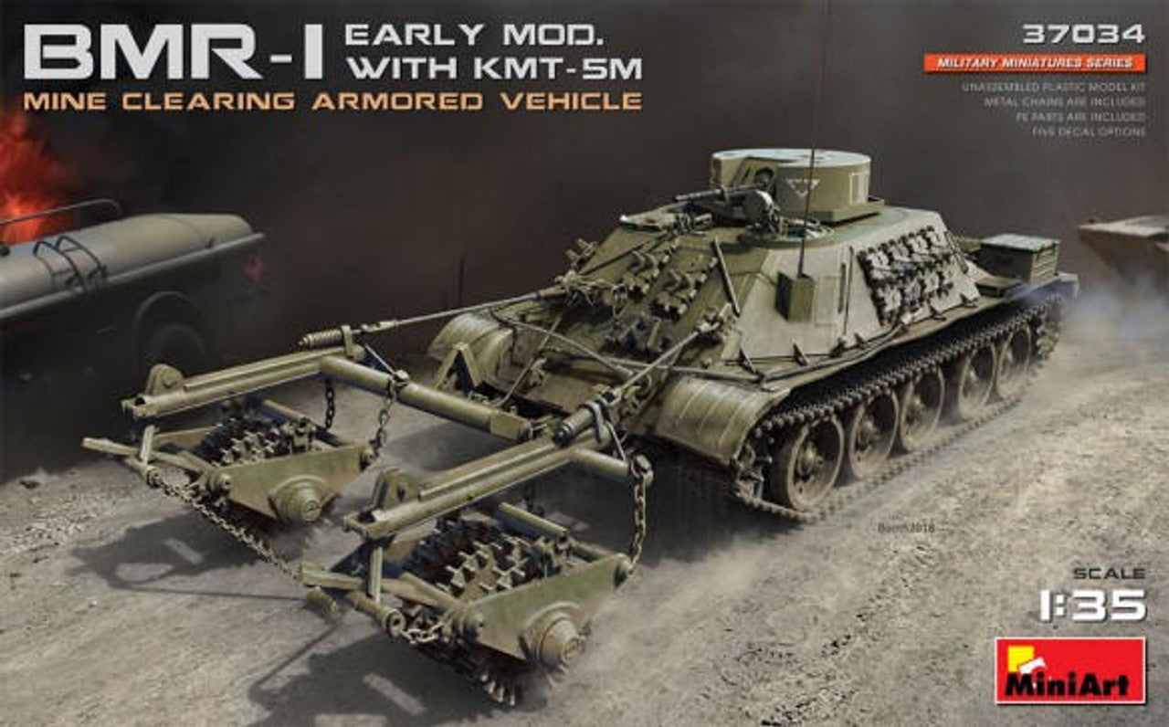 Miniart 1/35 Miniart BMR1 Early Mod w/KMT5M Mine Clearing Armored Vehi ...